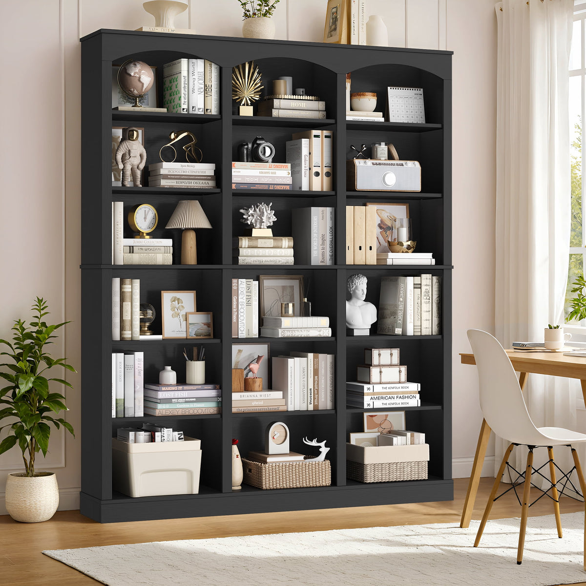 Homfa 18-Cube Bookcase and Bookshelves, 71.2" Triple Width 6 Tier Free ...