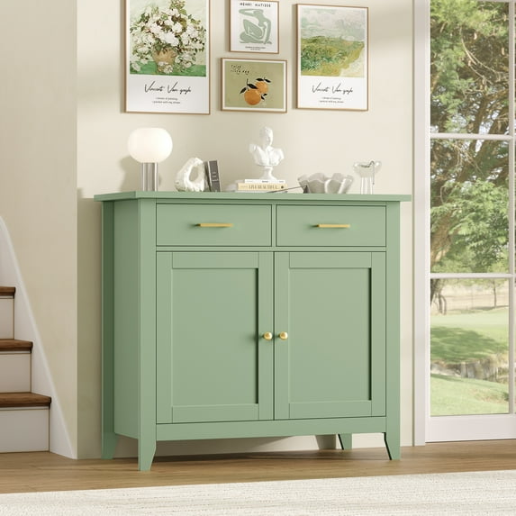 Homfa Kitchen Storage Cabinet, Farmhouse Buffet Sideboard with 2 Drawe ...
