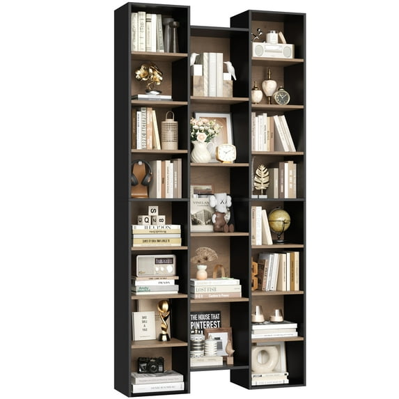 Homfa 21-Cube Bookcase, 71¡¯¡¯ Tall Wooden Bookshelves with Adjustable ...